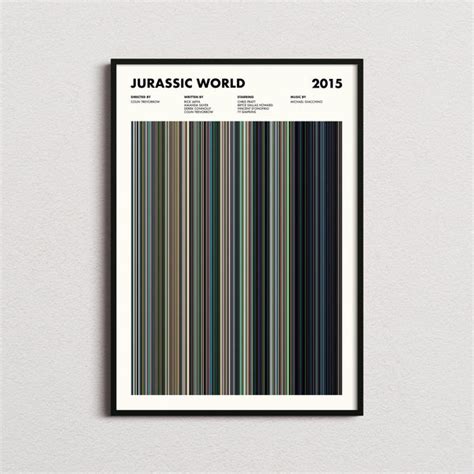 Jurassic World Movie Barcode Print Jurassic World Print Jurassic Wor