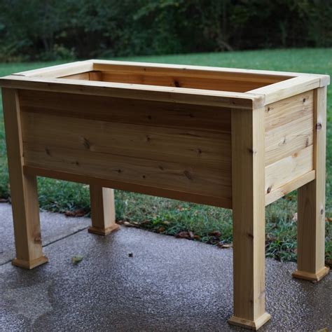 Elevated Cedar Planter Box Premium Cedar Elevated Garden Bed 24in X