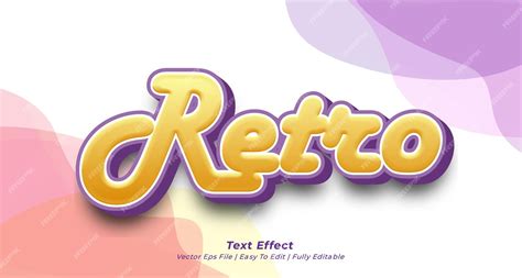 Premium Vector Retro Text Effect Editable 3d Text Style
