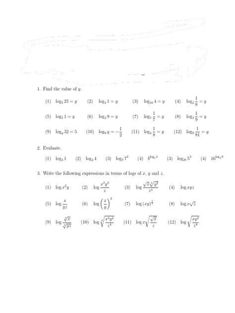 Basics Of Logarithm 230729 204709 Pdf Logarithm Functions And