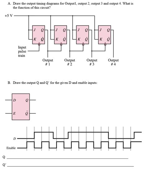 Solved A Draw The Output Timing Diagrams For Output1