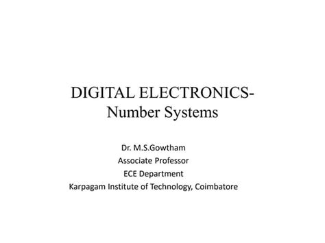 digital electronics number systems pdf