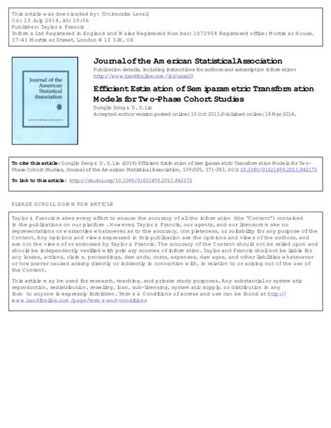 pdf efficient estimation of semiparametric transformation models for