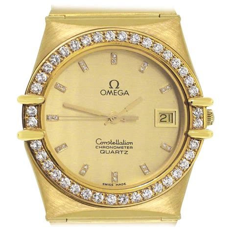 Omega Constellation Quartz Watch At 1stdibs 18k Omega Constellation