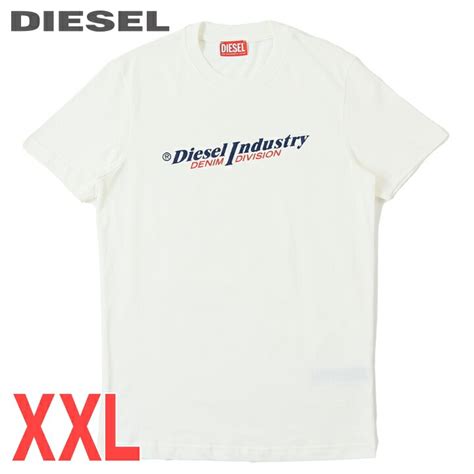 【楽天市場】 Diesel ディーゼル メンズ ウォッシュ加工 エンボスロゴプリント スリムフィット 半袖tシャツ カットソー【t Diegor Ind】【サイズxxl】【ホワイト】die M