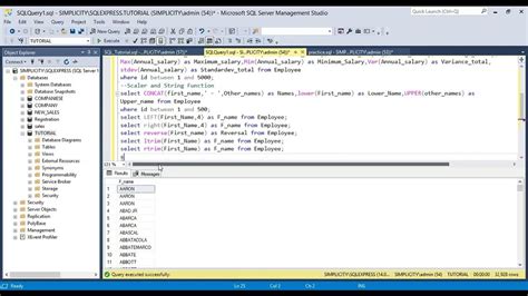 Sql Aggregate Function Scaler And String Functions Wildcard Youtube