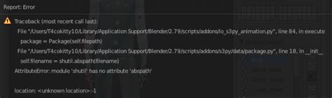 Blender Weird Error Blender Stack Exchange