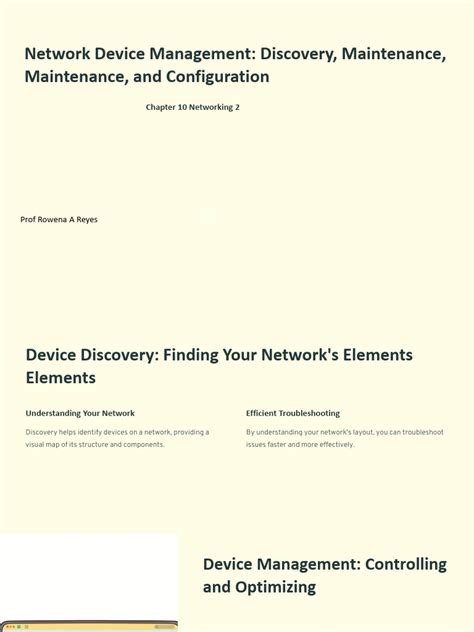 Network Device Management Essentials Pdf Computer Network Backup