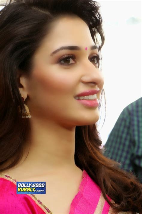 Tamanna Bhatia In Backless Blouse Pink Saree Bollywood Bubbly