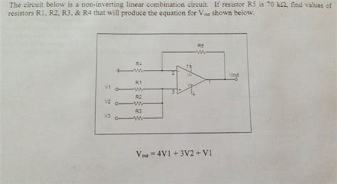 Solved The Circuit Below Is A Non Inverting Linear