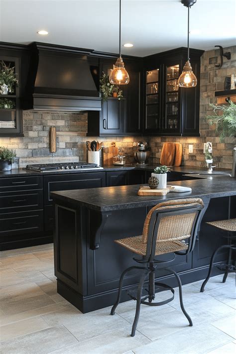 19 Black Kitchen Cabinets For A Striking And Stylish Statement In Your