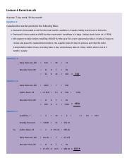 Calculating Reorder Points And Order Quantities For Inventory Course Hero