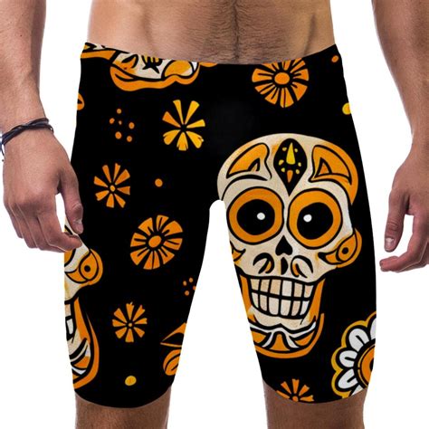 Swim Jammers For Men Mens Swim Briefs Lovely Mexican Style Cartoon