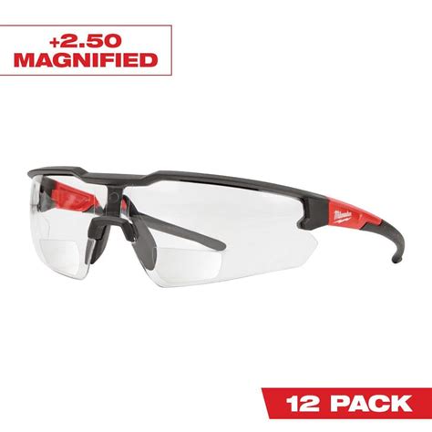 Milwaukee Bifocal Safety Glasses With 250 Magnified Clear Anti
