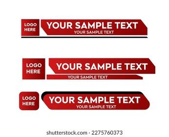 Lower Third Vector Design Red Overlay Stock Vector Royalty Free
