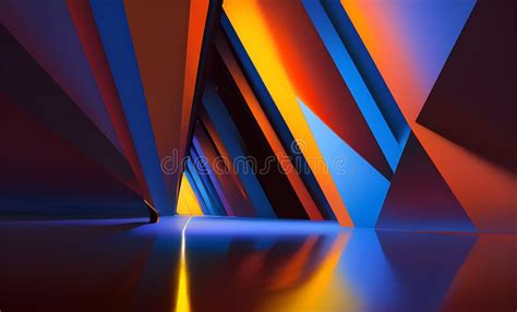 Vibrant Swirls And Geometric Patterns On Purple Abstract Background Generative Ai Stock