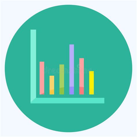Column Chart Icon In Trendy Flat Style Isolated On Soft Blue Background Stock Illustration