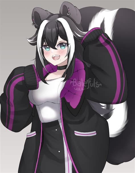 Skunk Girl Adopt Sold Set Price By Balefuls On Deviantart