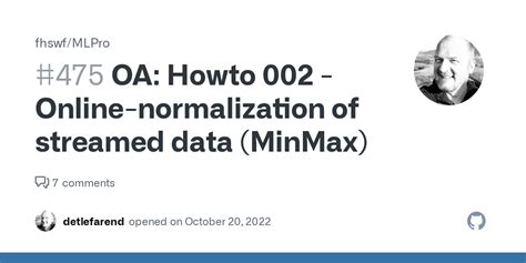 Oa Howto 002 Online Normalization Of Streamed Data Minmax · Issue