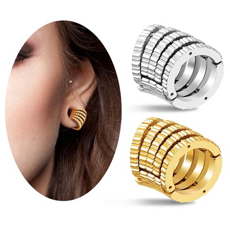 Casvort 00g Vortex Stacker Rings Lobe Cuff Ear Gauges Plugs Ear Tunnels