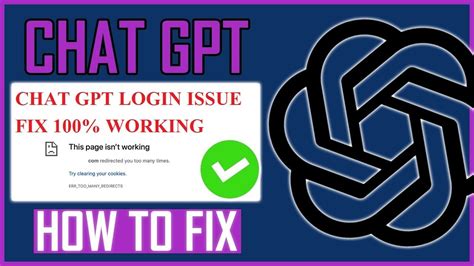How To Fix Error Chat Gpt Too Many Redirects Fix How To Fix Chatgpt Too