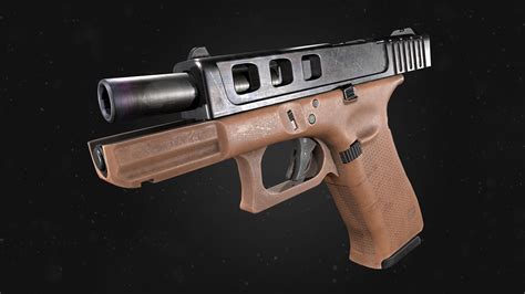 3d Model Custom Glock 3d Model Vr Ar Low Poly Cgtrader