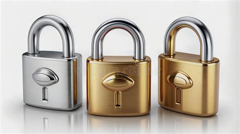 Experience A Visual Symphony Of Secure Data Practices And Trust With 3d Golden And Silver Lock