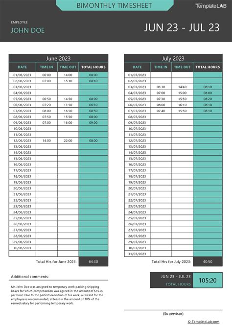 Semi Monthly Timesheet Template Excel Payroll Timesheet Template In