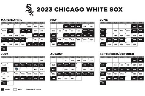 Chicago White Sox Announce 2023 Schedule South Side Sox