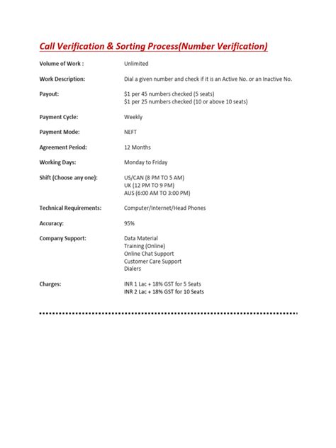 Call Verification Process Pdf