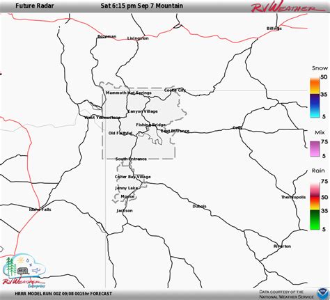 Greater Yellowstone Area Short Range Weather Mobile Rv Weather
