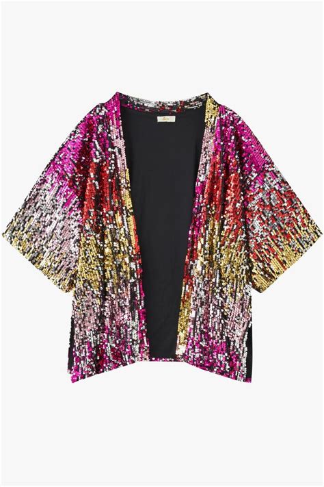 Multi Coloured Sequin Kimono Jacket Kimono Jacket Sequin Kimono Kimono