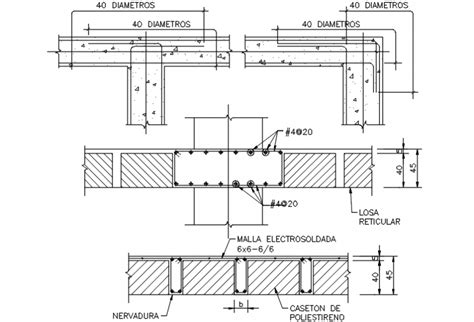 Foot Bridge Sections Plan And Constructive Structure Drawing Details Dwg File