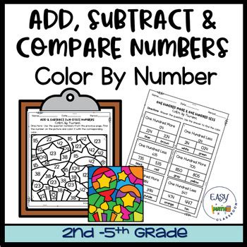 Color By Number Addition Subtraction And Number Comparison TPT