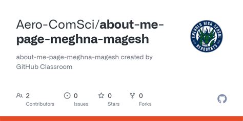 Github Aero Comsciabout Me Page Meghna Magesh About Me Page Meghna