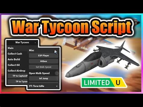 UGC LIMITED War Tycoon Script Auto Tycoon Oil Airdrop Harrier Jump Jet Plushy YouTube