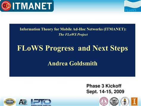 Ppt Information Theory For Mobile Ad Hoc Networks Itmanet The