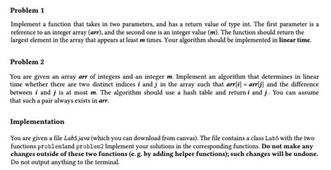 Solved Problem 1 Implement A Function That Takes In Two Parameters And 1 Answer