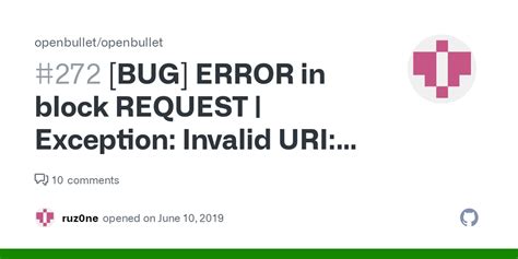 Bug Error In Block Request Exception Invalid Uri The Hostname Could Not Be Parsed · Issue