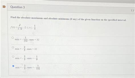 solved question 37 7find the absolute maximum and absolute