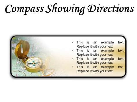 Compass Showing Directions Geographical Powerpoint Presentation Slides R