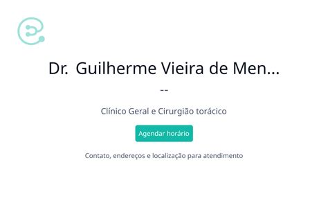 Dr Guilherme Vieira De Mendonca Filho Clínico Geral Em Recife Pe