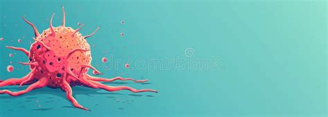 Tumor Microenvironment Background With Cancer Cells T Cells