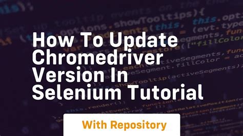 How To Update Chromedriver Version In Selenium Tutorial Youtube