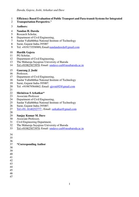 Pdf Efficiency Based Evaluation Of Public Transport And Para Transit Systems For Integrated