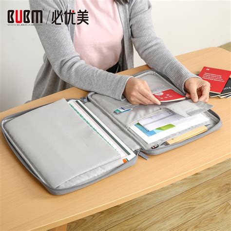 Bubm 서류 가방 포트폴리오 정리 케이스 가정 여행용 서류 보관 주머니 중요한 물품 보관 용 자격 증명 가방서류 가방 Aliexpress
