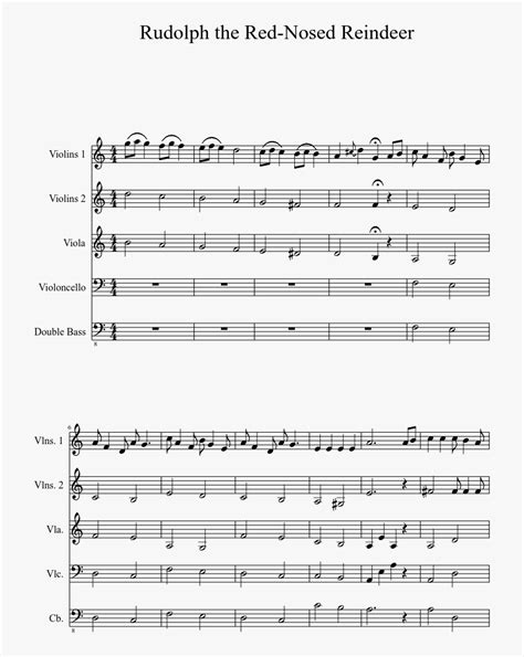 Rudolph The Red Nosed Reindeer Sheet Music Violin