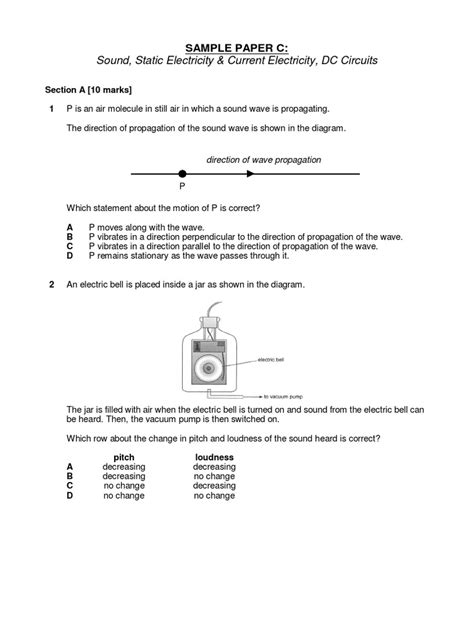 Sample Paper C Pdf Frequency Ultrasound