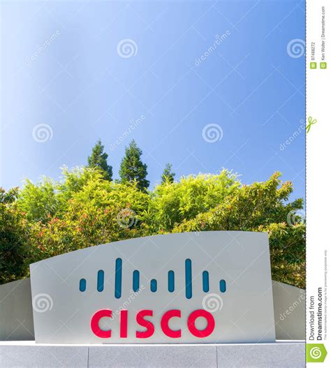 Cisco Systems Corporate Headquarters Sign And Logo Editorial Photography Image Of Silicon