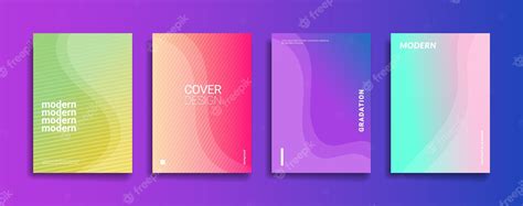 Premium Vector Bright Gradient Color Abstract Line Pattern Background Cover Design Modern